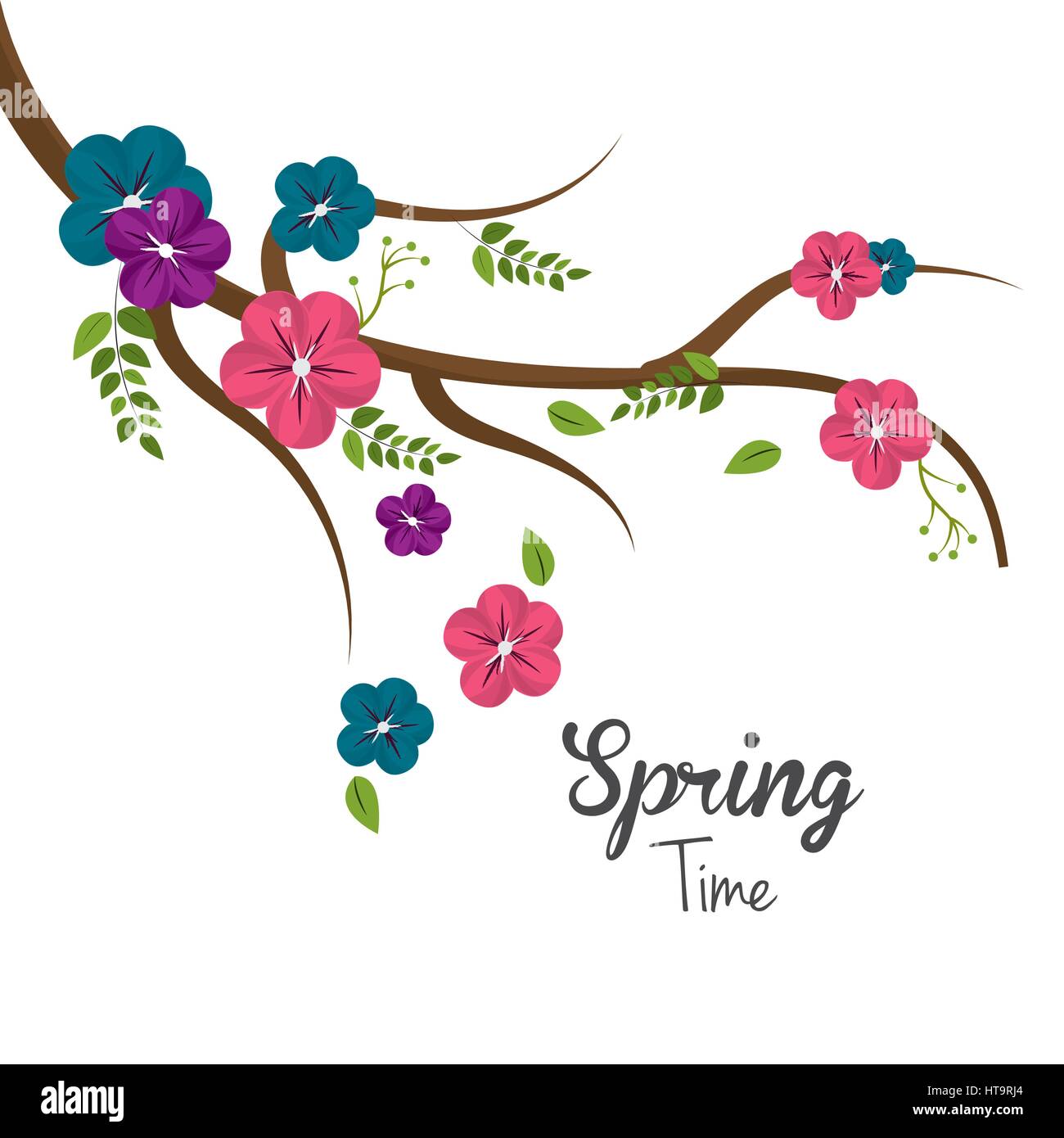 beautiful spring tree icon Stock Vector Image & Art - Alamy