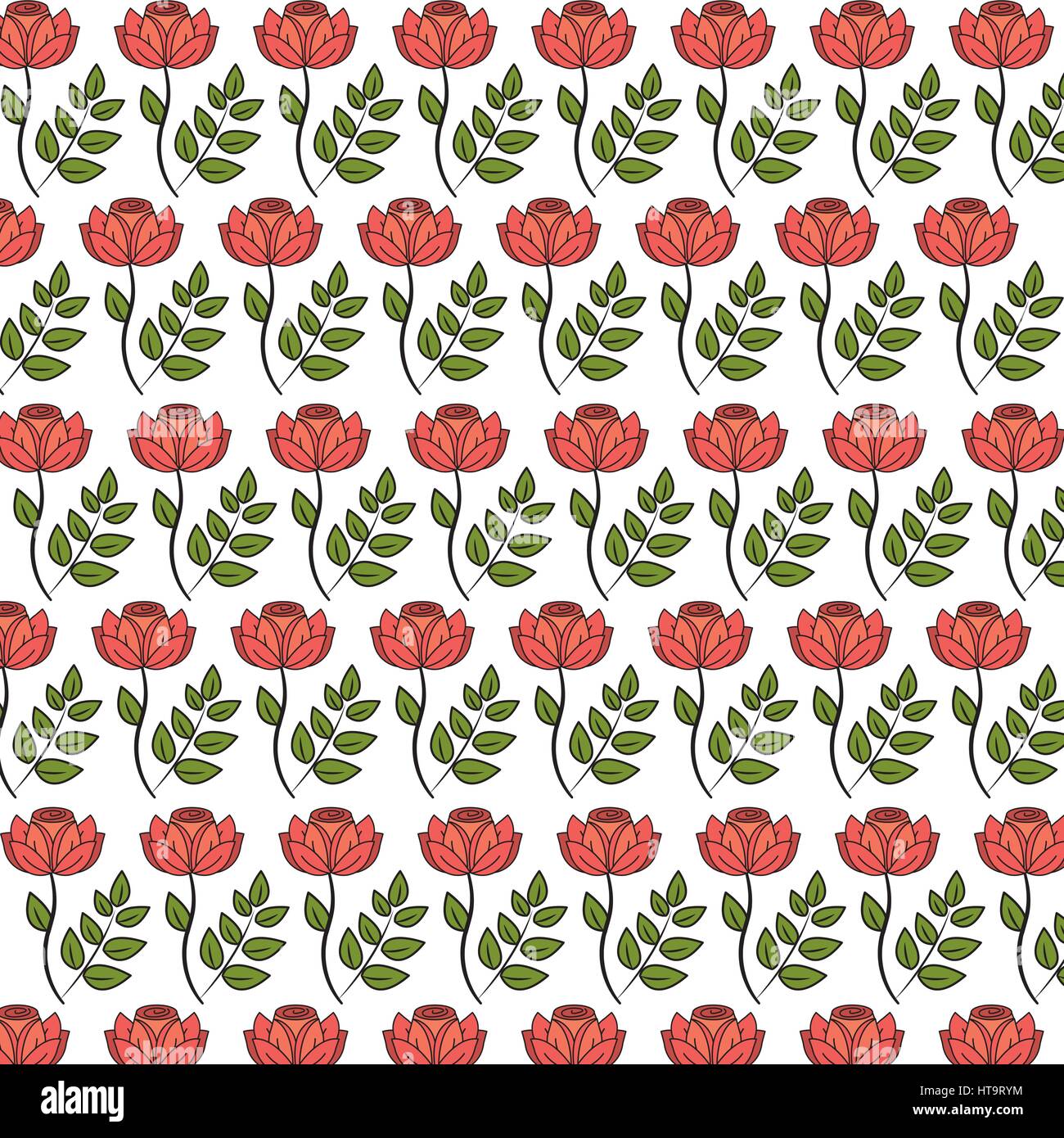 beautiful spring roses icon Stock Vector Image & Art - Alamy