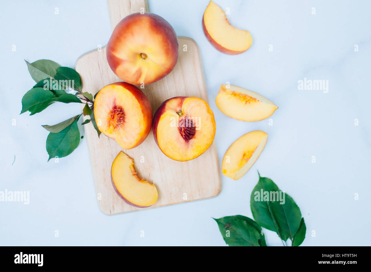 Ripe beautiful peaches close hi-res stock photography and images - Alamy