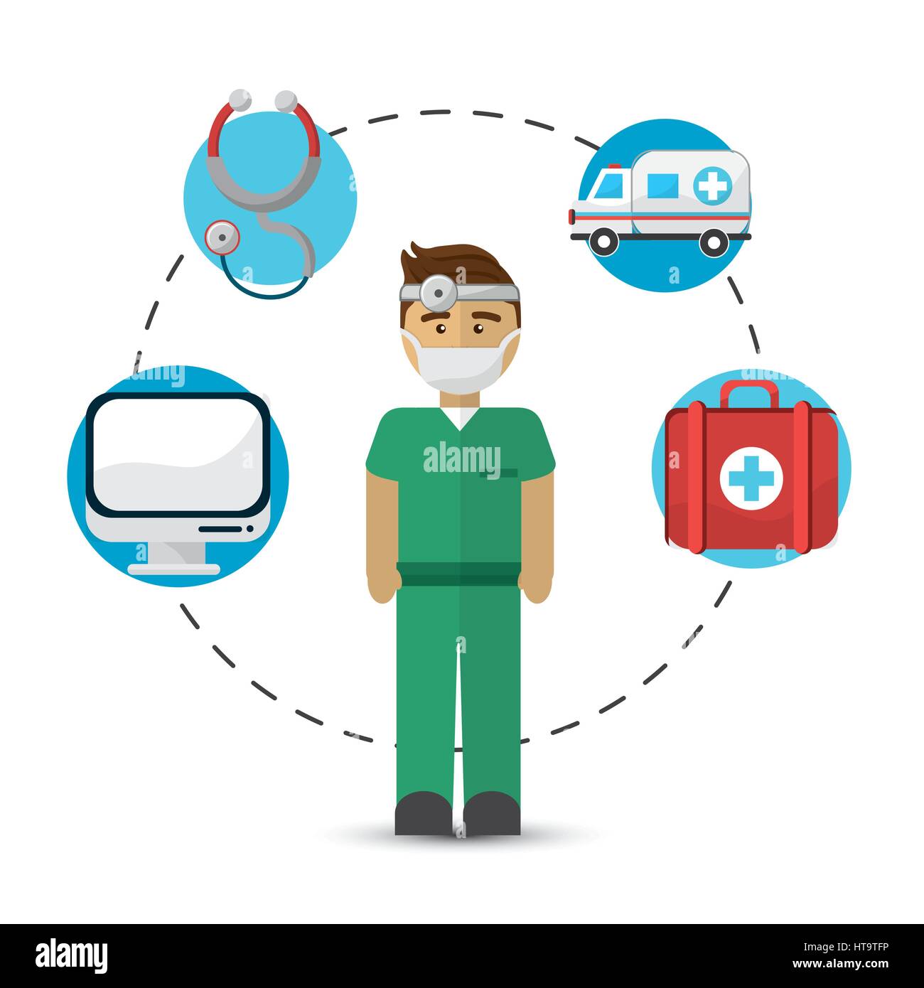 Doctor with tools Stock Vector Images - Alamy