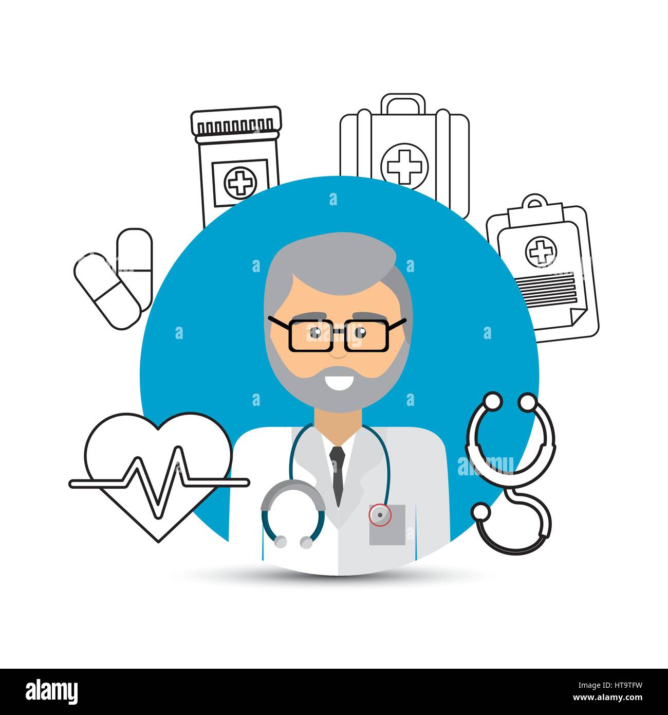 hospital doctor with his tools icon Stock Vector Image & Art - Alamy