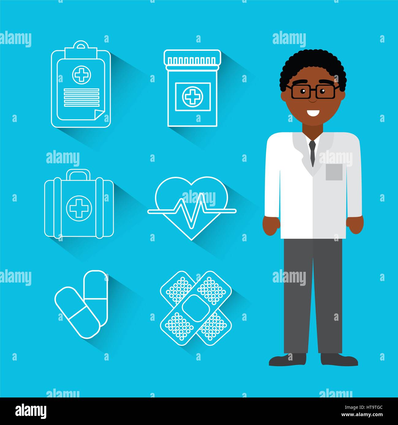 hospital doctor with his tools icon Stock Vector Image & Art - Alamy