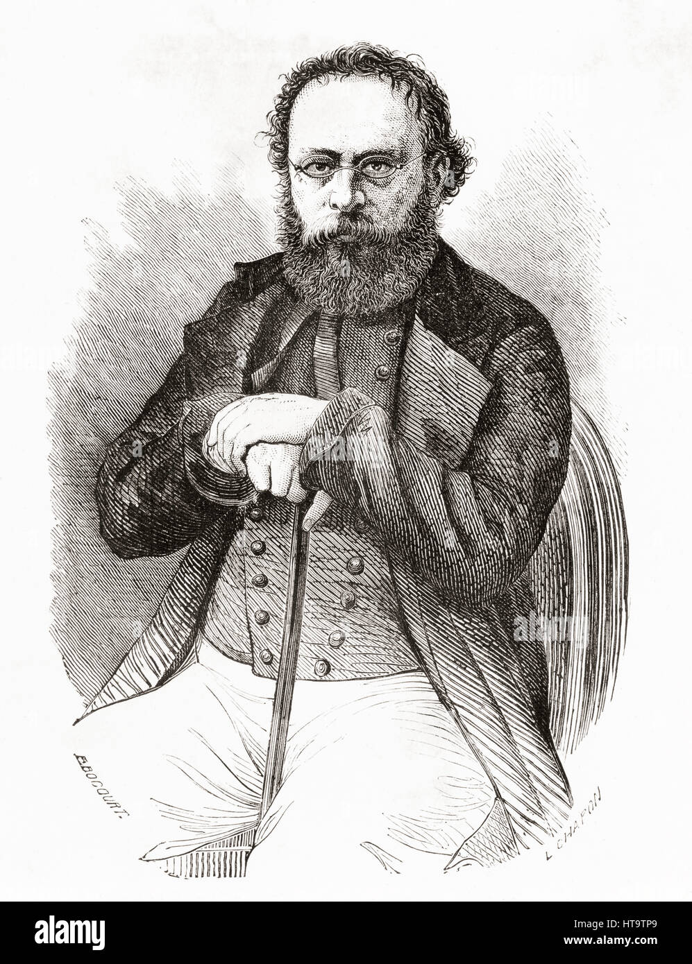 Pierre-Joseph Proudhon, 1809 – 1865. French politician and the founder ...