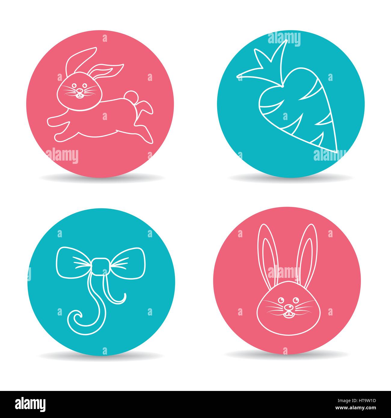 happy easter rabbit day icon Stock Vector Image & Art - Alamy