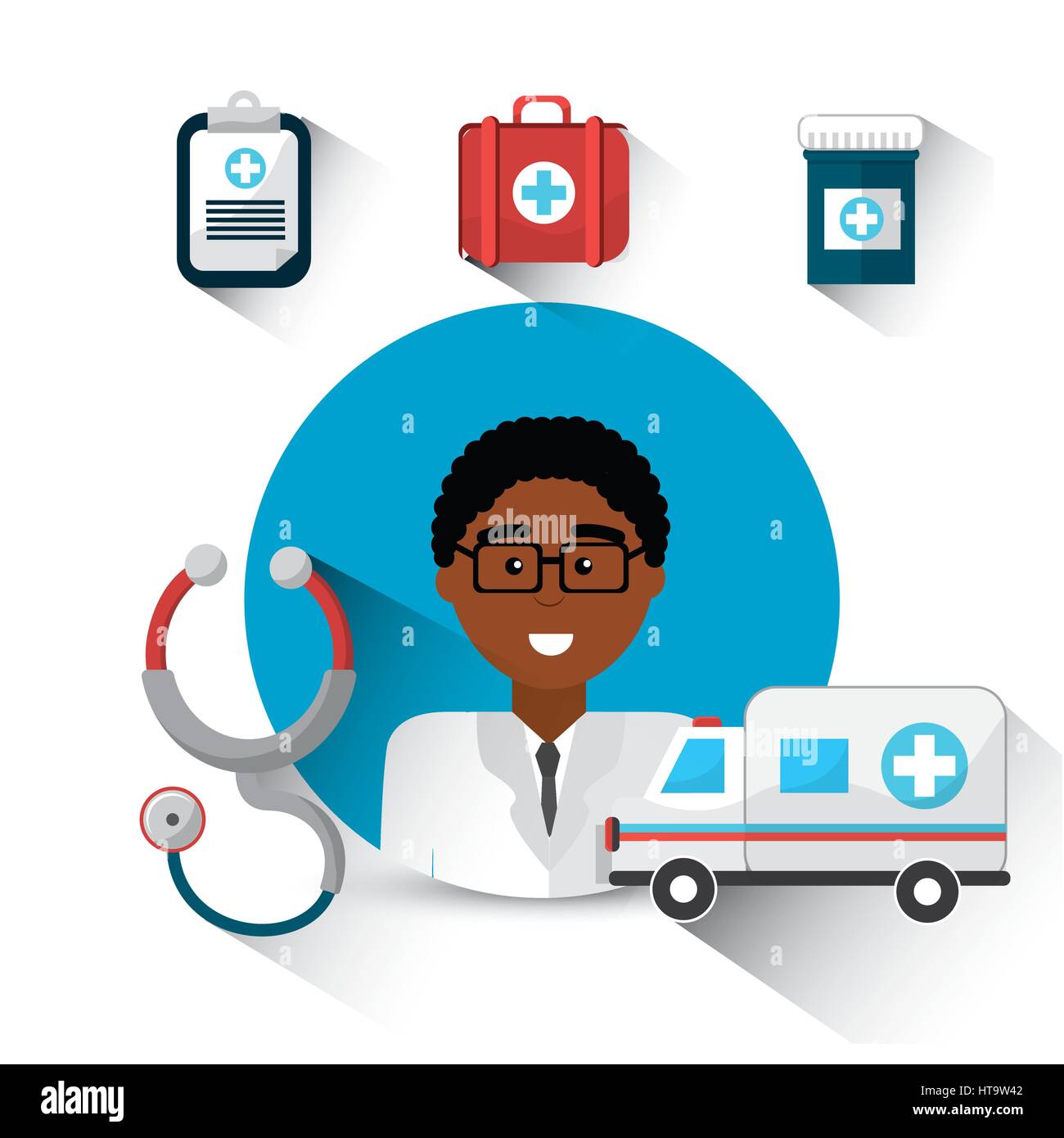 hospital doctor with his tools icon Stock Vector Image & Art - Alamy