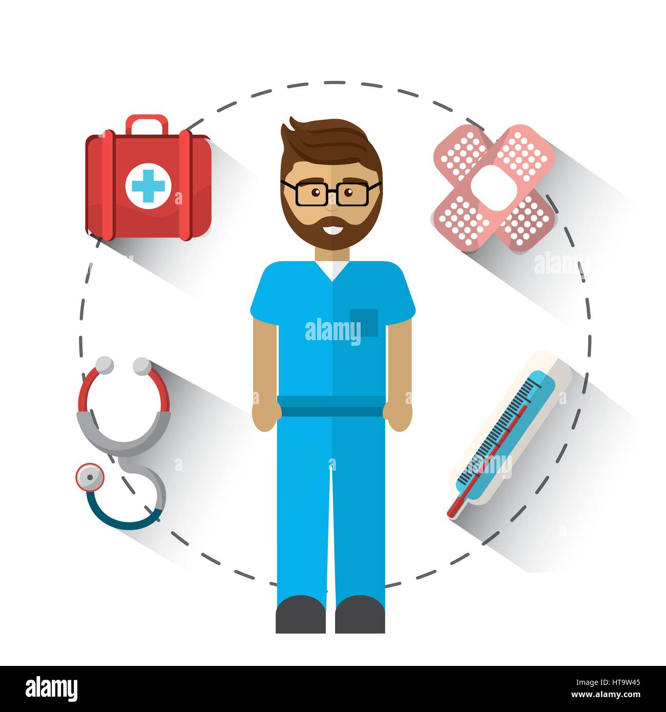 hospital doctor with his tools icon Stock Vector Image & Art - Alamy