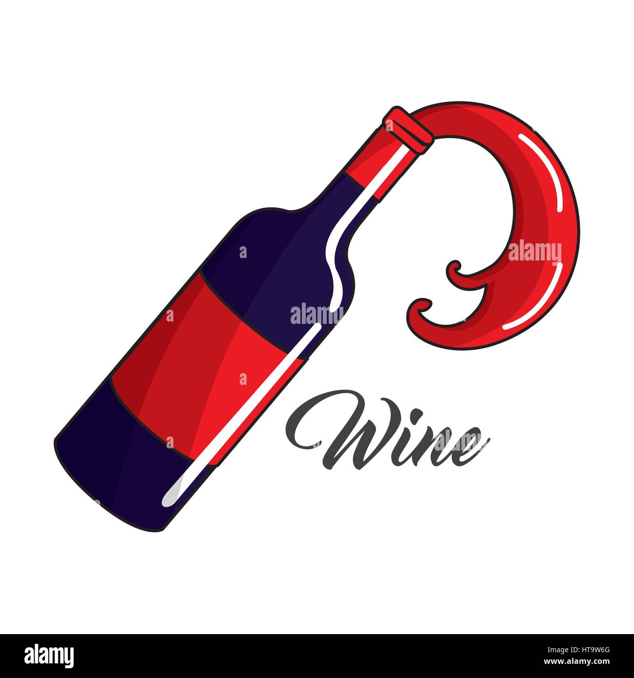 bottle splashing wine icon Stock Vector Image & Art - Alamy