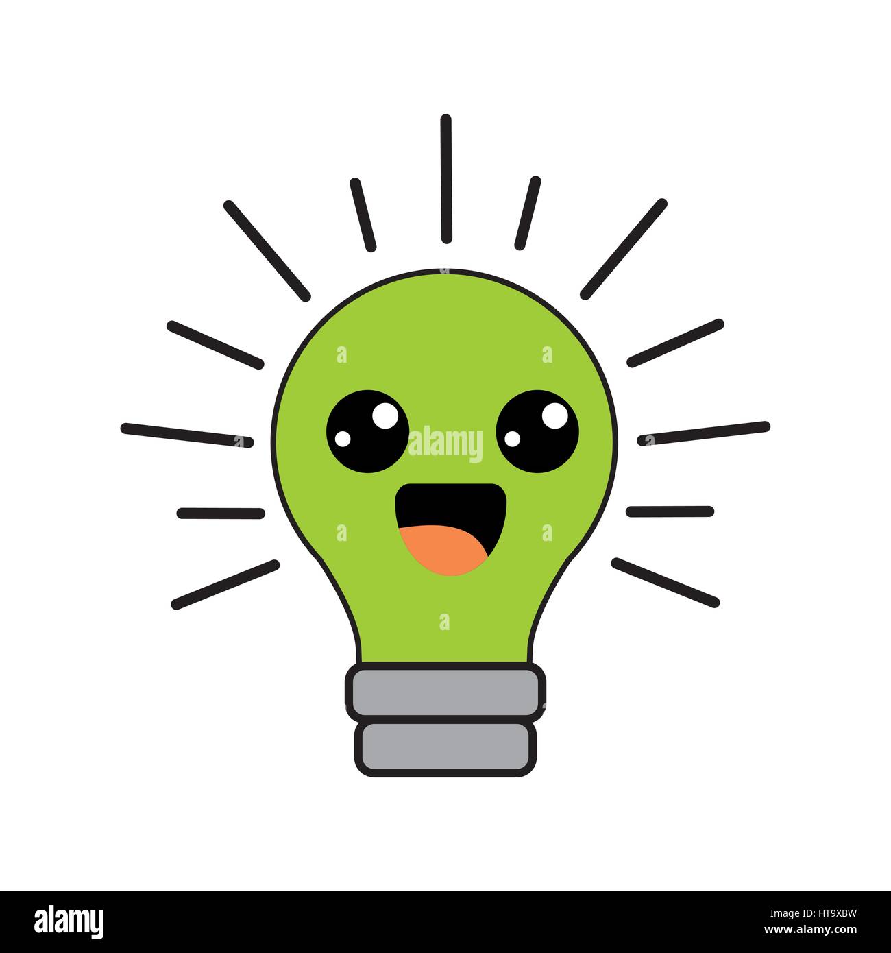 Kawaii light bulb icon hi-res stock photography and images - Alamy