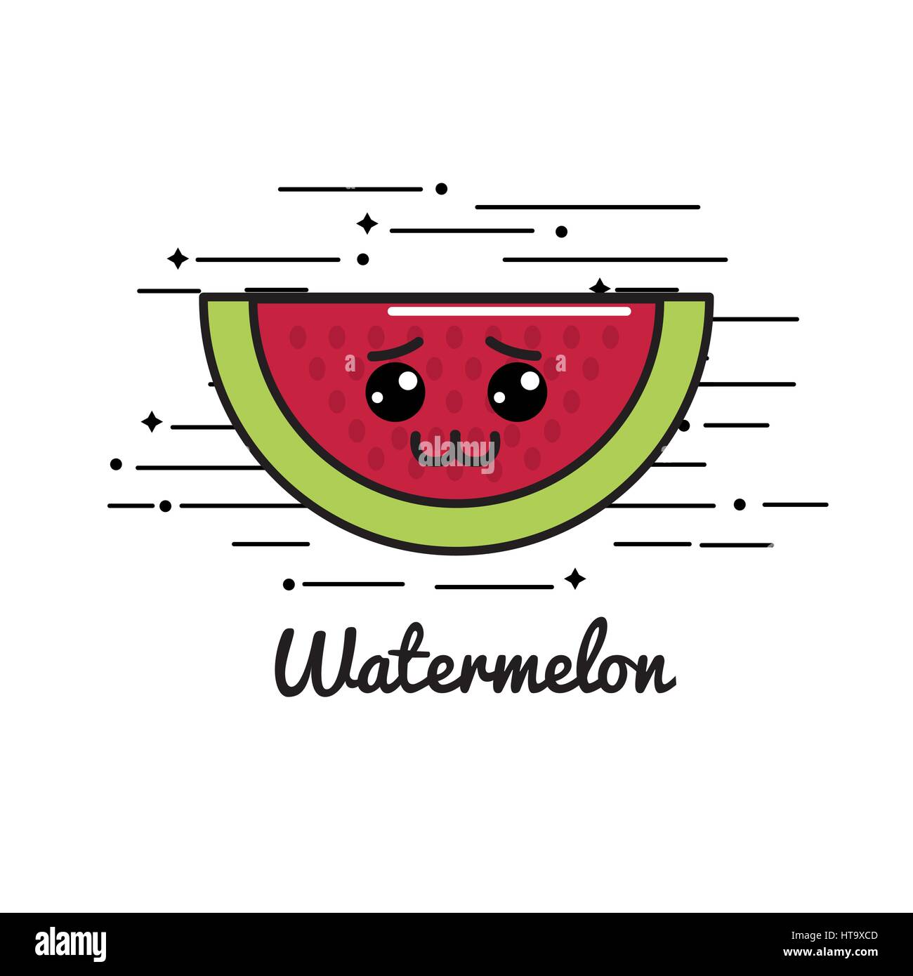 Watermelon smile smiling cute Cut Out Stock Images & Pictures - Alamy