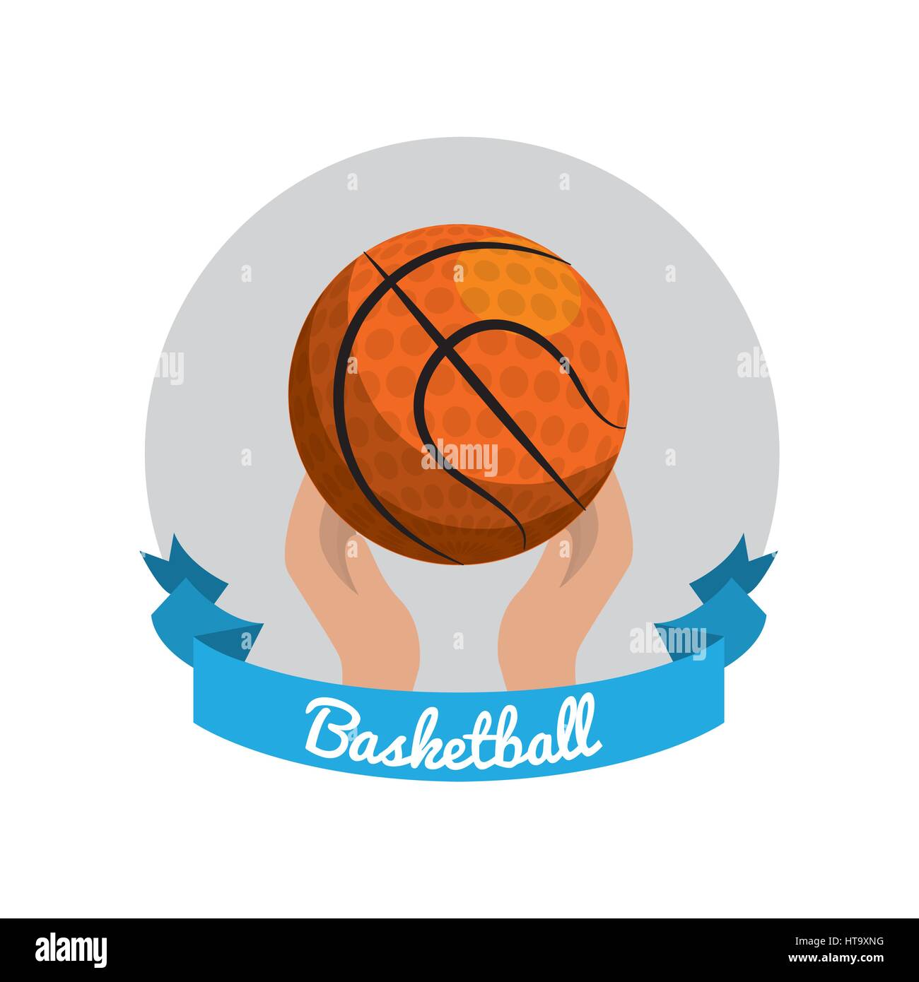emblem basketball game icon Stock Vector Image & Art - Alamy