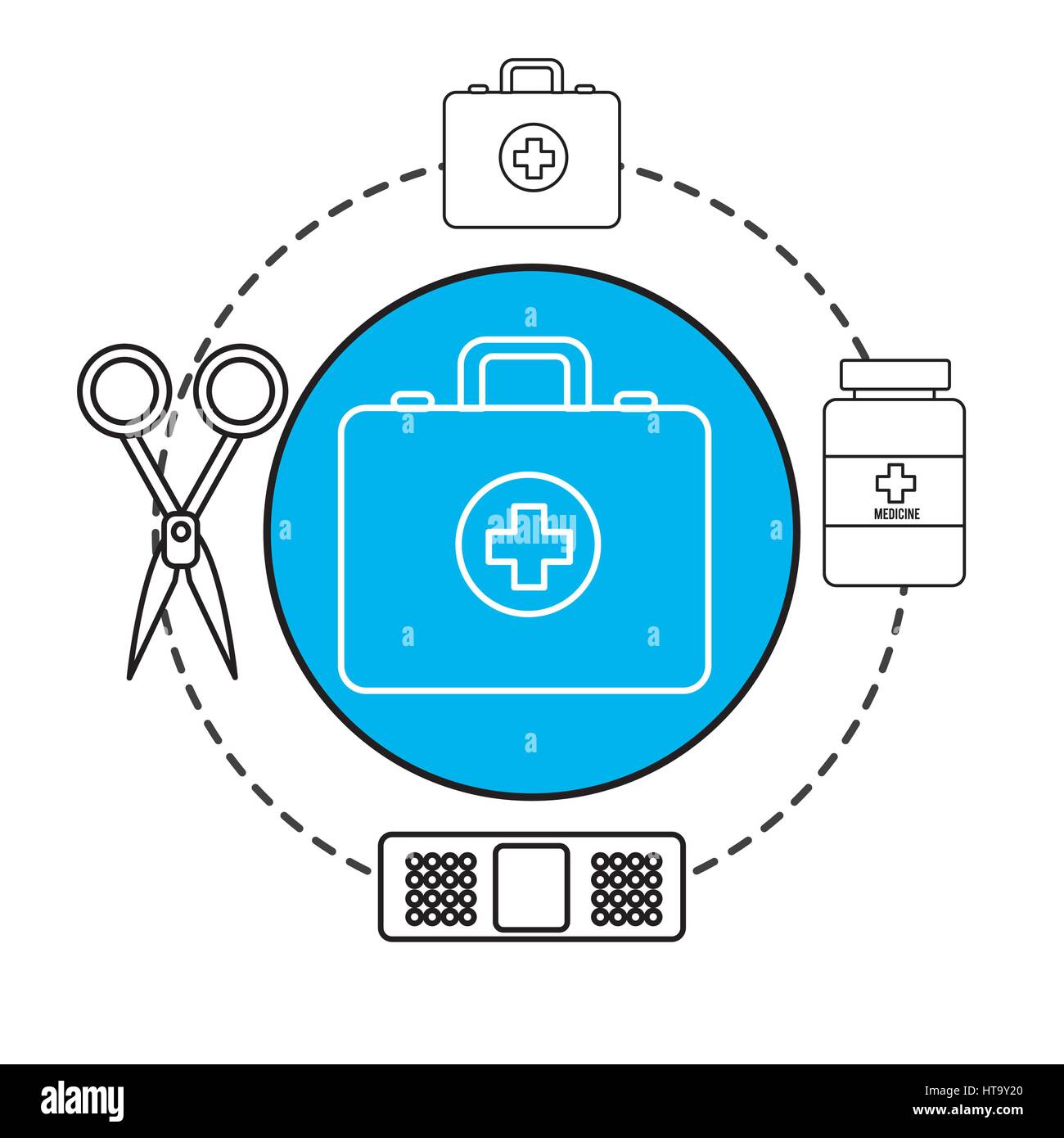 hospital tools and first aid icon Stock Vector Image & Art - Alamy