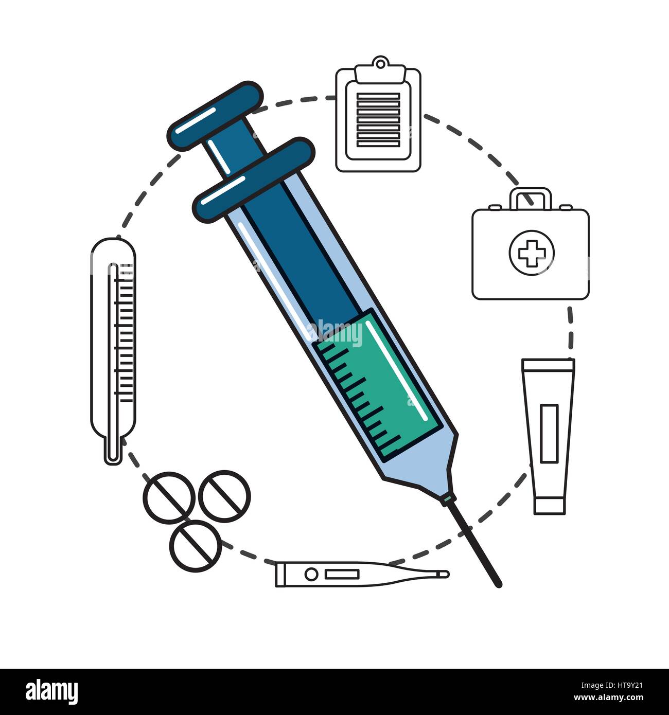 hospital tools and first aid icon Stock Vector Image & Art - Alamy