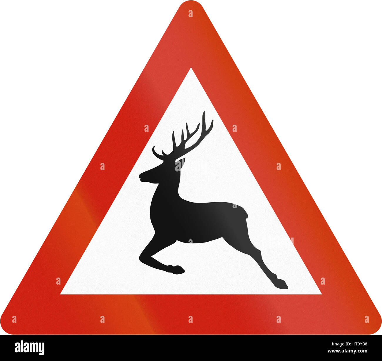 Reindeer traffic warning road sign hi-res stock photography and images ...