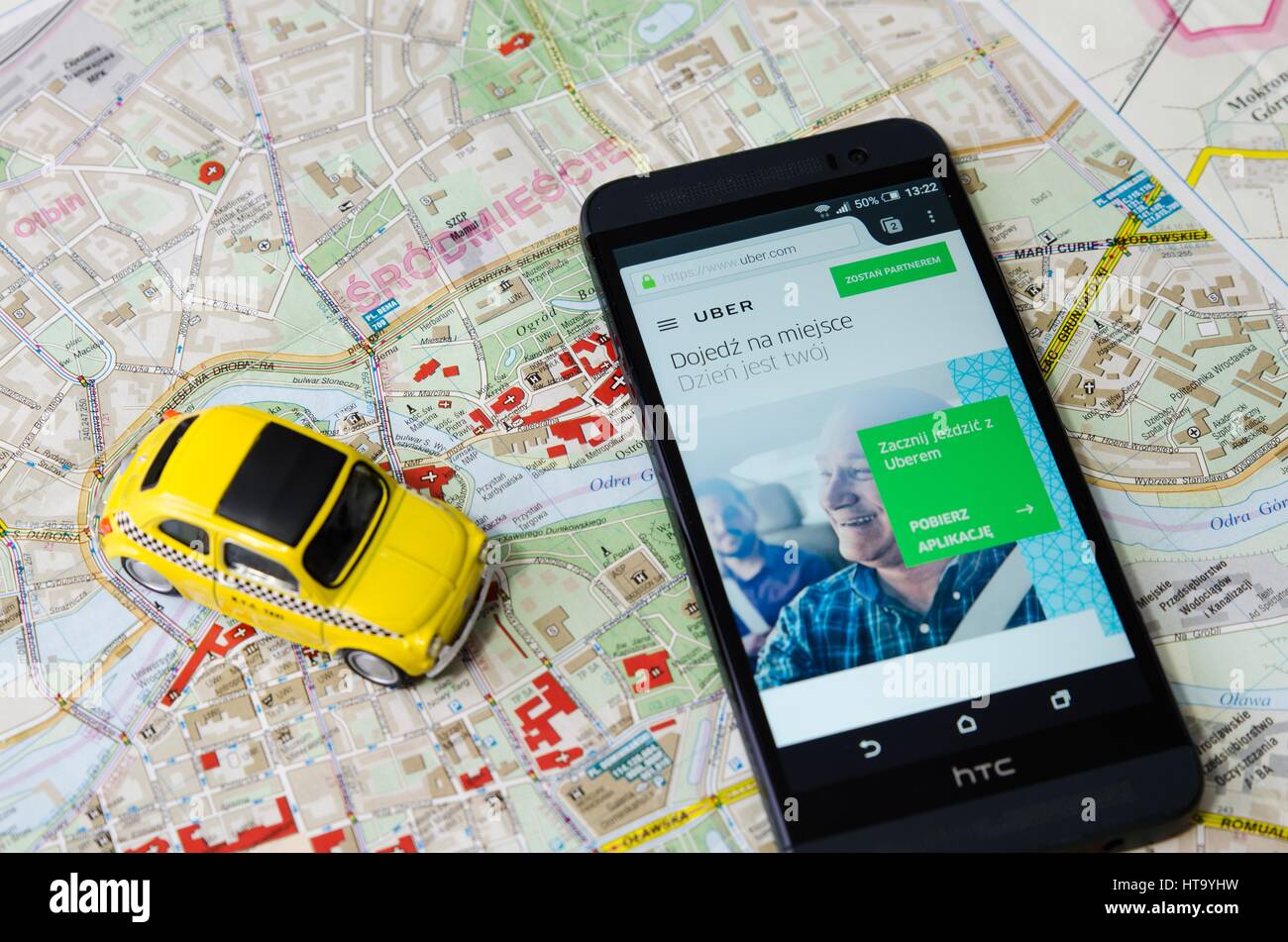 Uber taxi map hi-res stock photography and images - Alamy