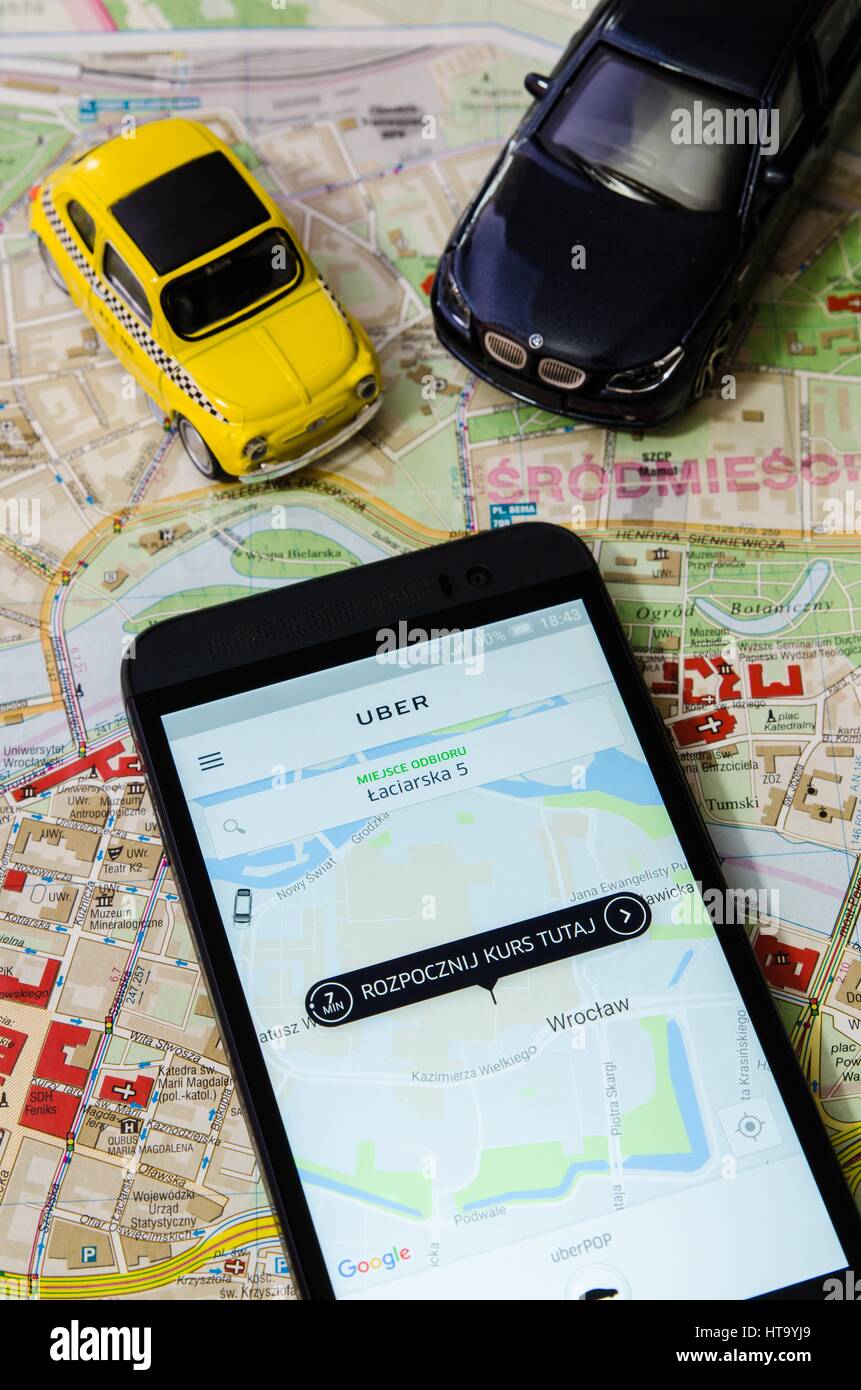 Uber taxi map hi-res stock photography and images - Alamy