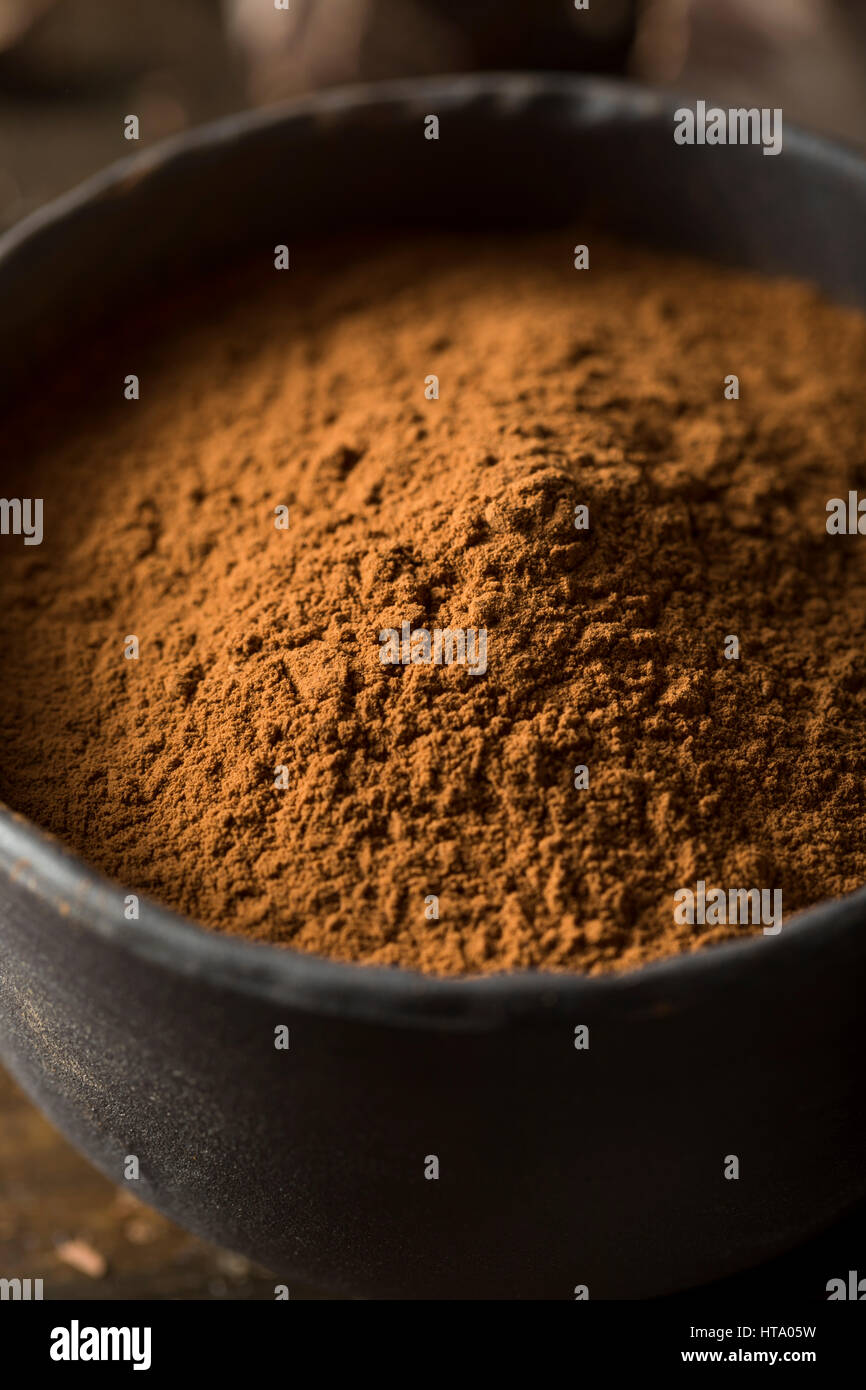 Raw Organic Dark Chocolate Cocoa Powder for Baking Stock Photo - Alamy