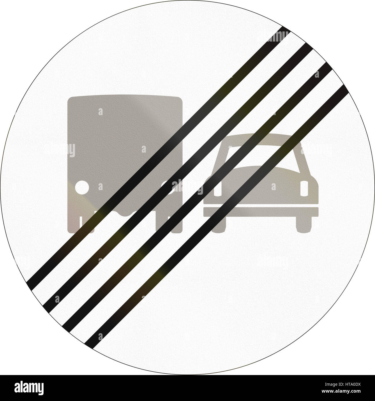 End of overtaking restriction hi-res stock photography and images - Alamy