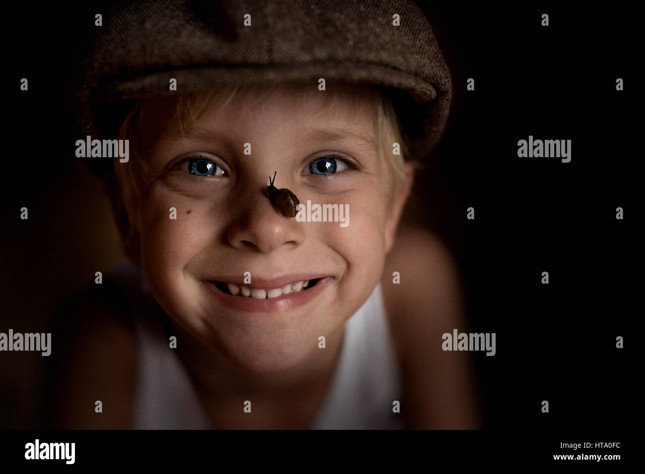 Boy snail nose hi-res stock photography and images - Alamy