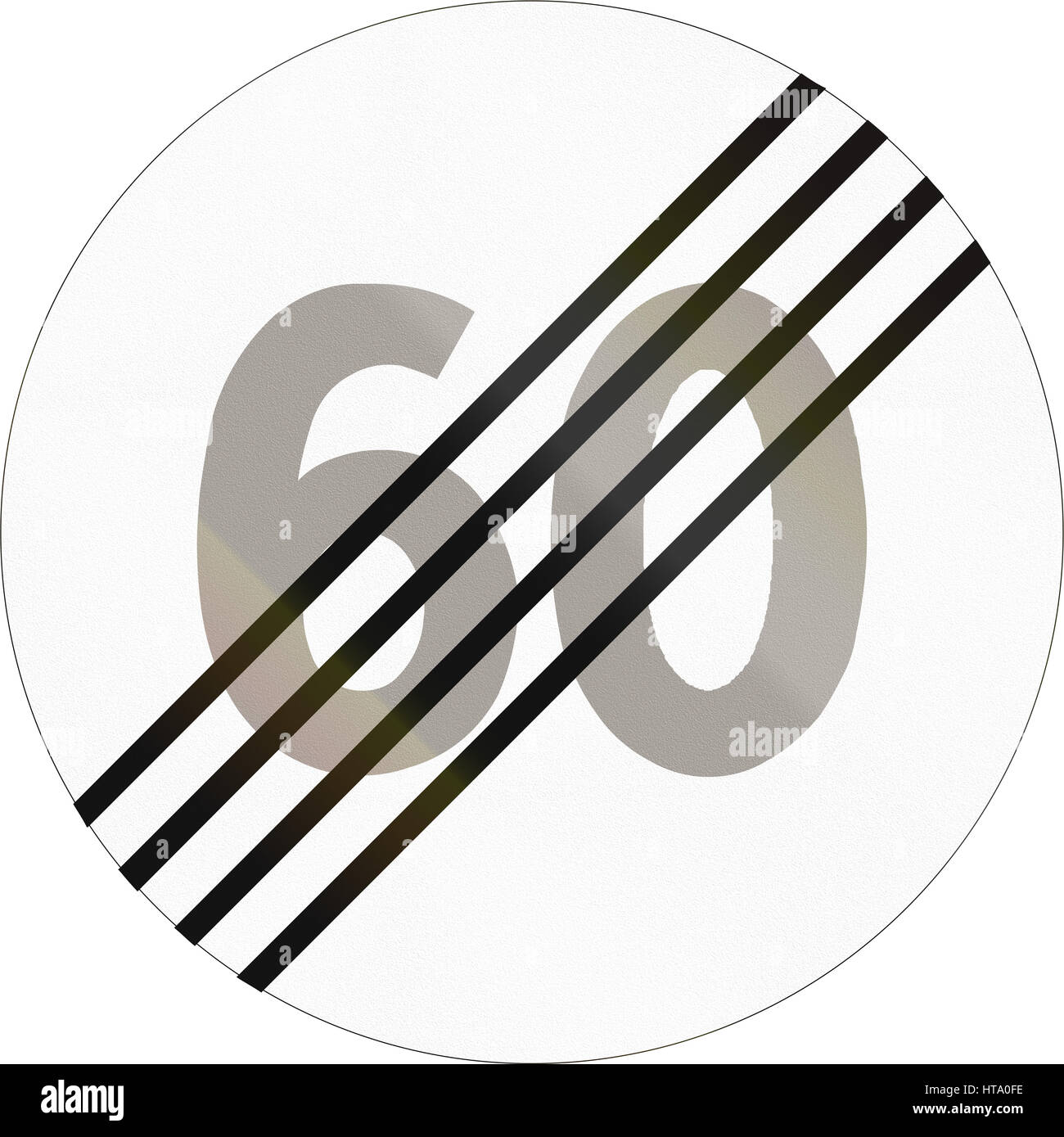 End speed restriction traffic sign hi-res stock photography and images ...