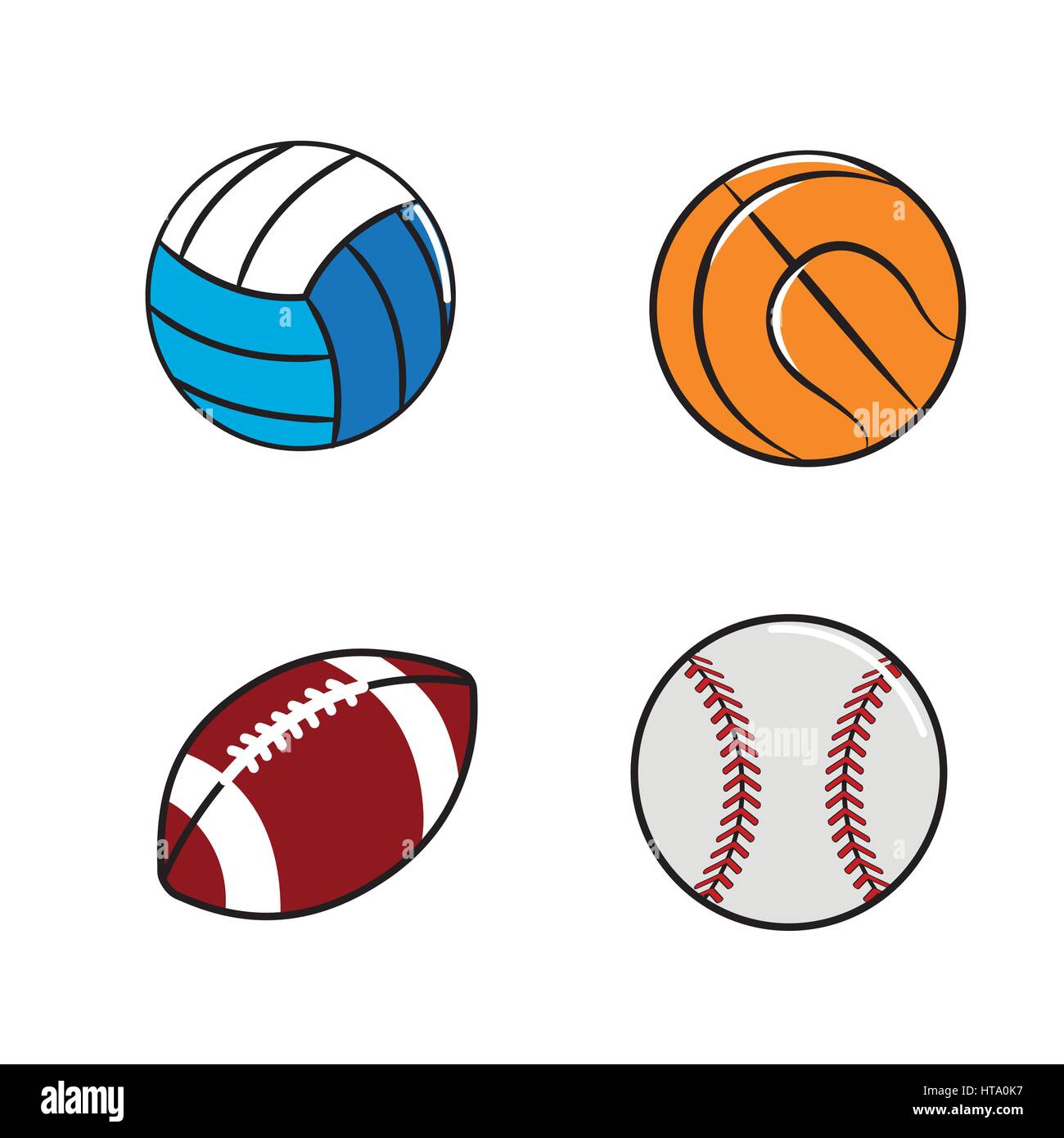 Beach balls vector set Cut Out Stock Images & Pictures - Alamy