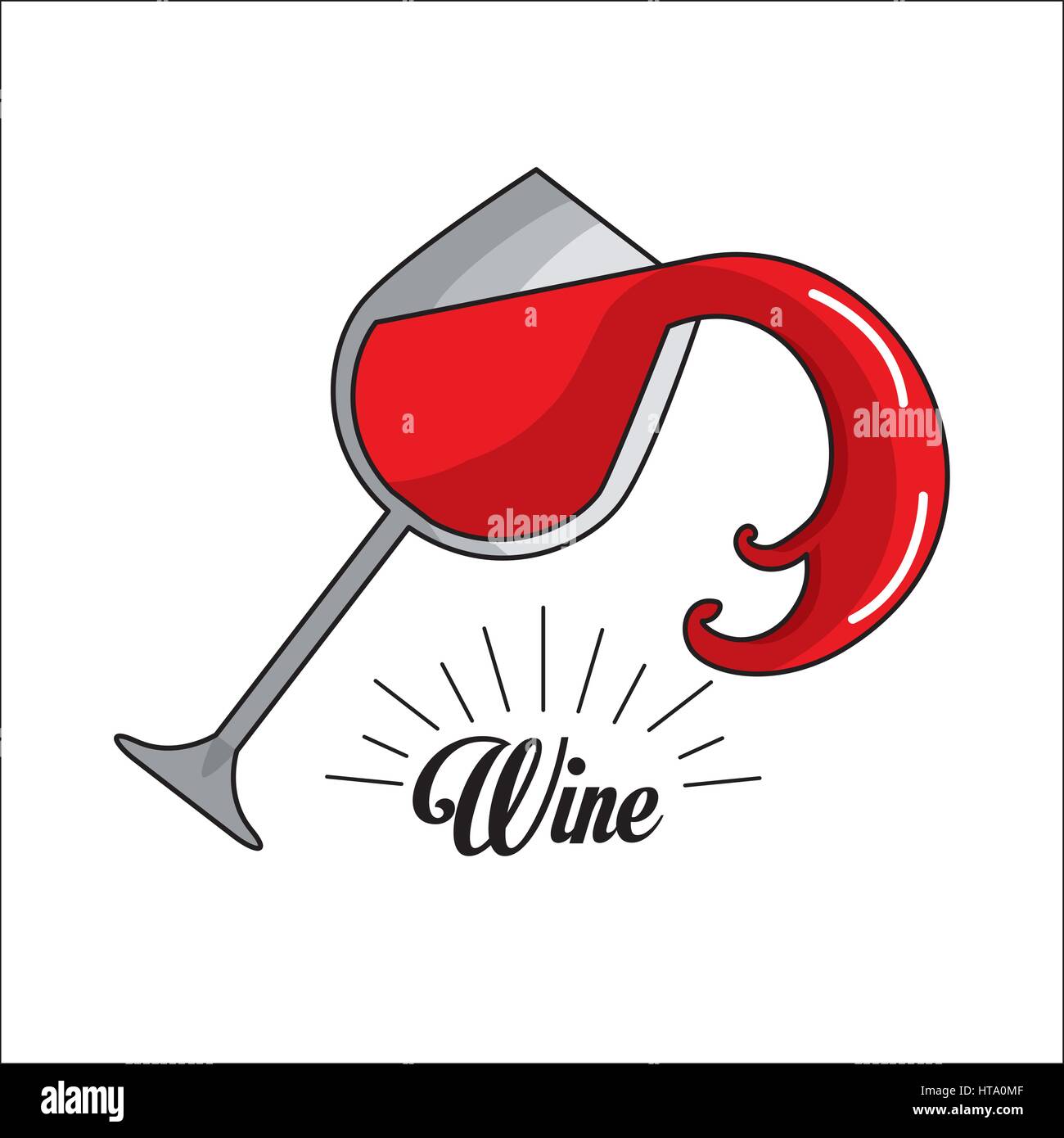 glass splashing wine icon Stock Vector Image & Art - Alamy