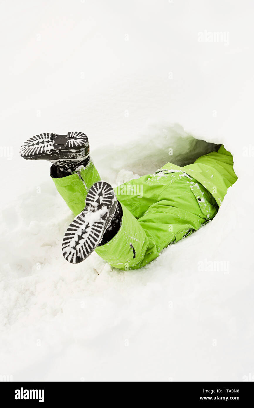 Person in the snow Stock Photo - Alamy