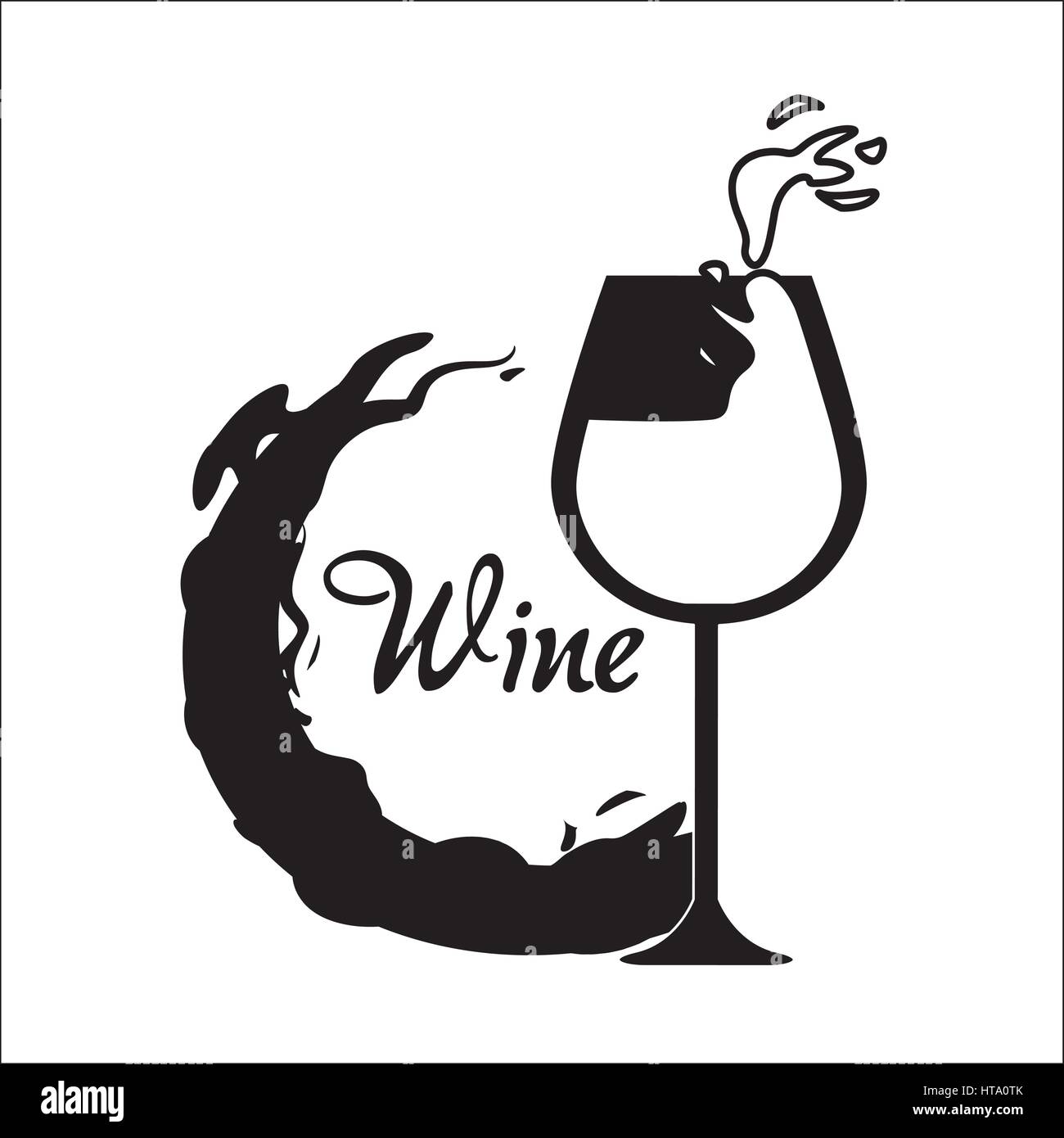 glass splashing with bubble of wine icon Stock Vector Image & Art - Alamy