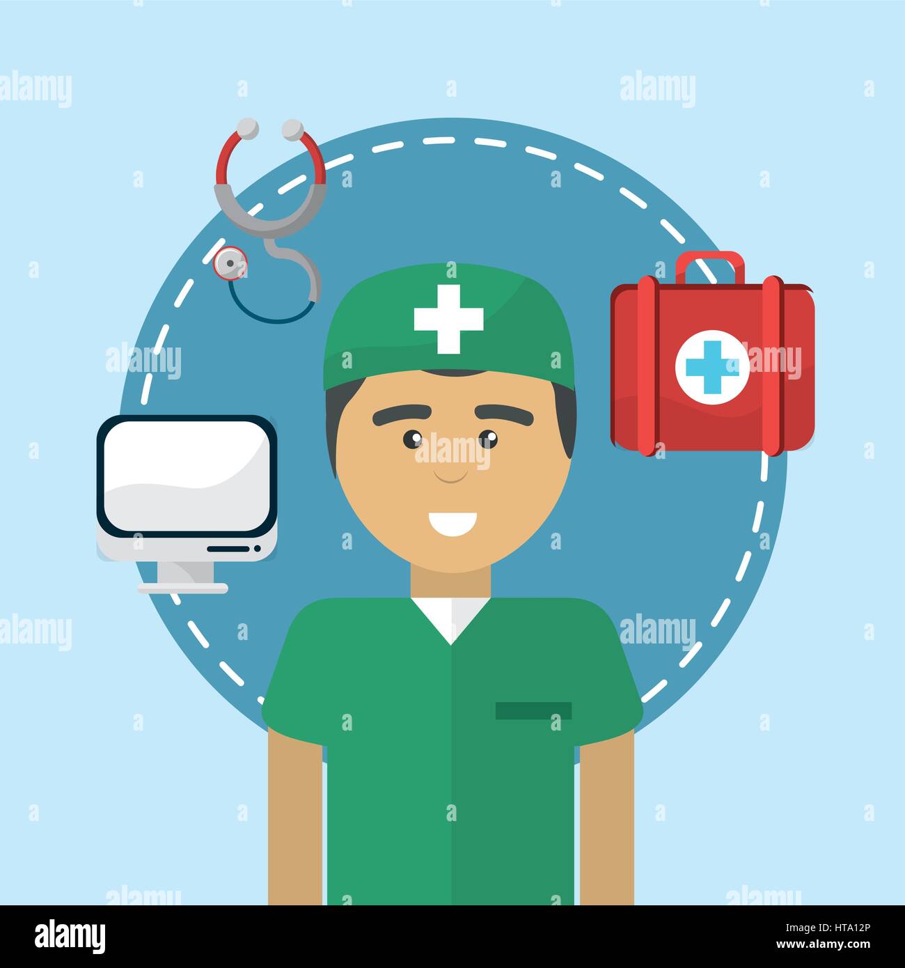 hospital doctor with his tools icon Stock Vector Image & Art - Alamy