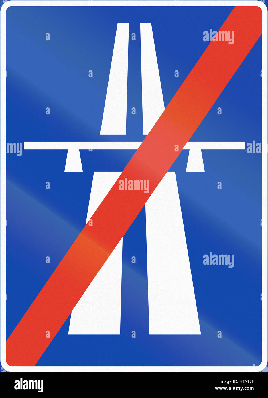 Motorway ends sign hi-res stock photography and images - Alamy