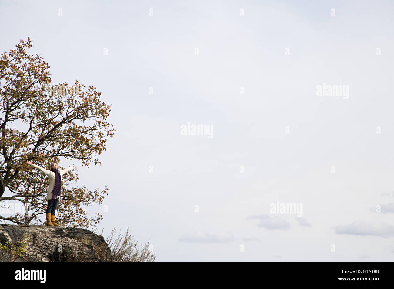 Woman exhilarated mature hi-res stock photography and images - Alamy