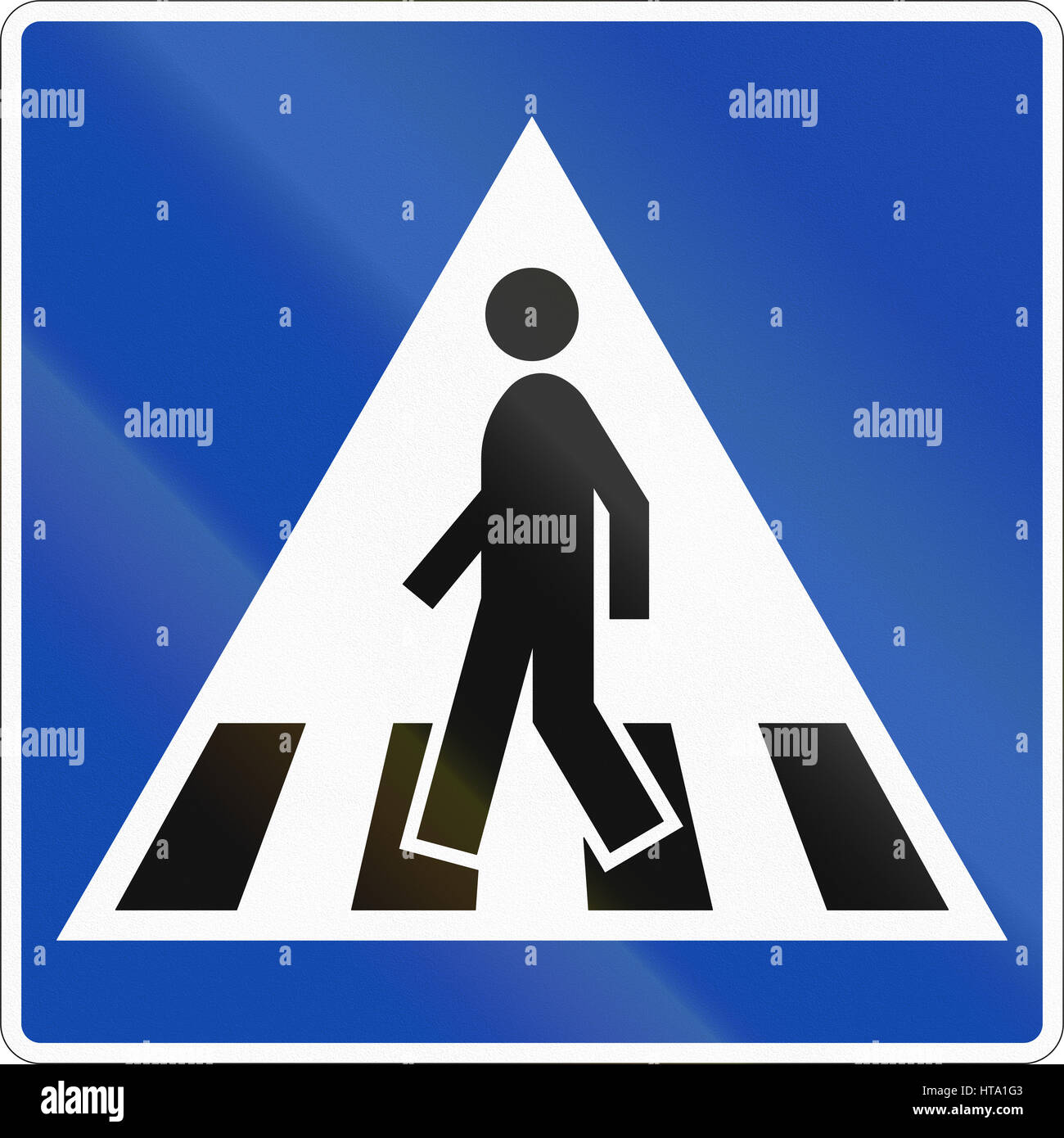 Norwegian regulatory road sign - Zebra crossing Stock Photo - Alamy