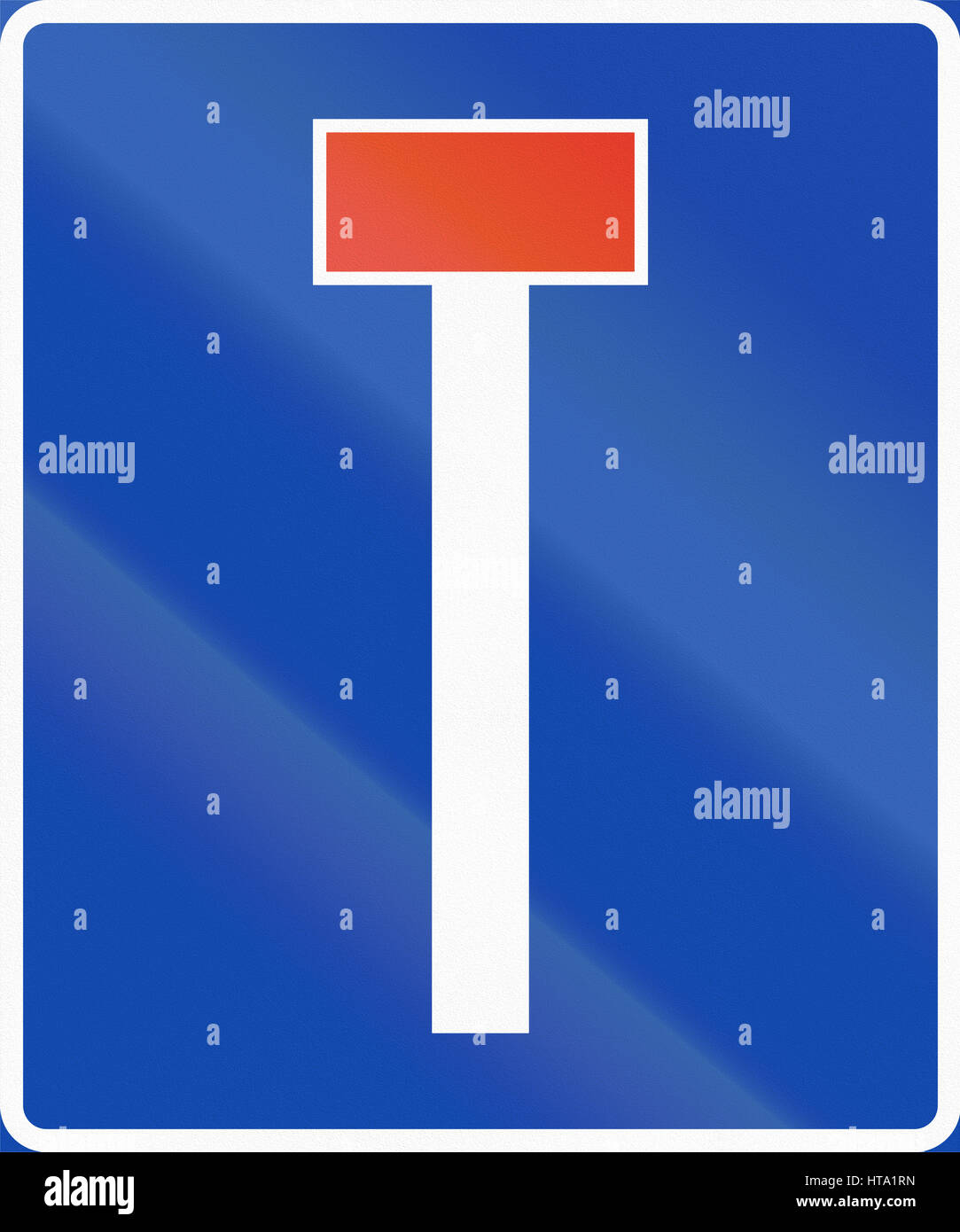 Norwegian information road sign - Dead end Stock Photo - Alamy