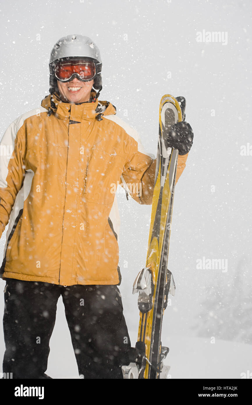 Portrait of a skier Stock Photo - Alamy