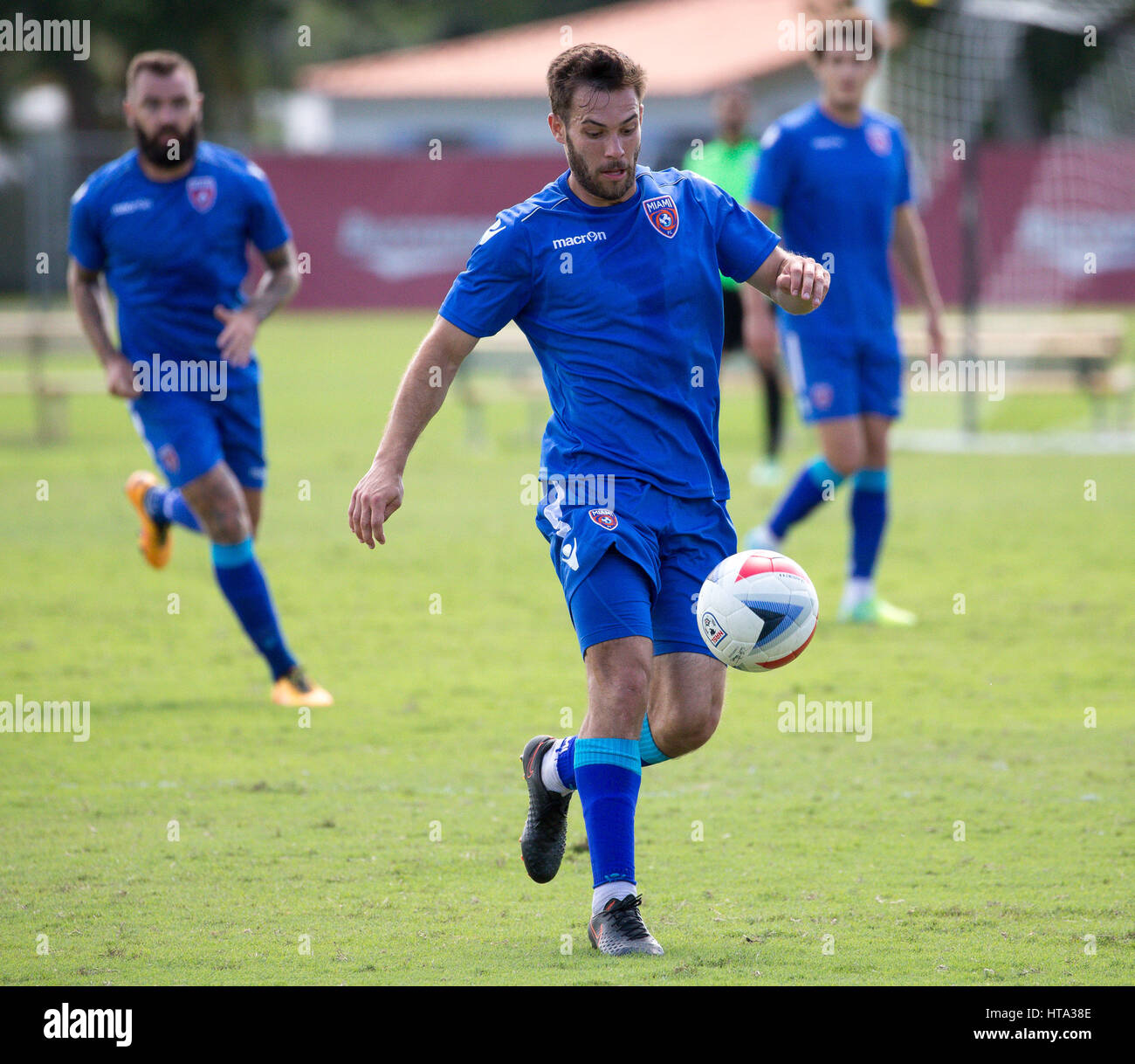 March 04, 2017: Miami FC midfielder Dylan Mares (7) in action during a ...