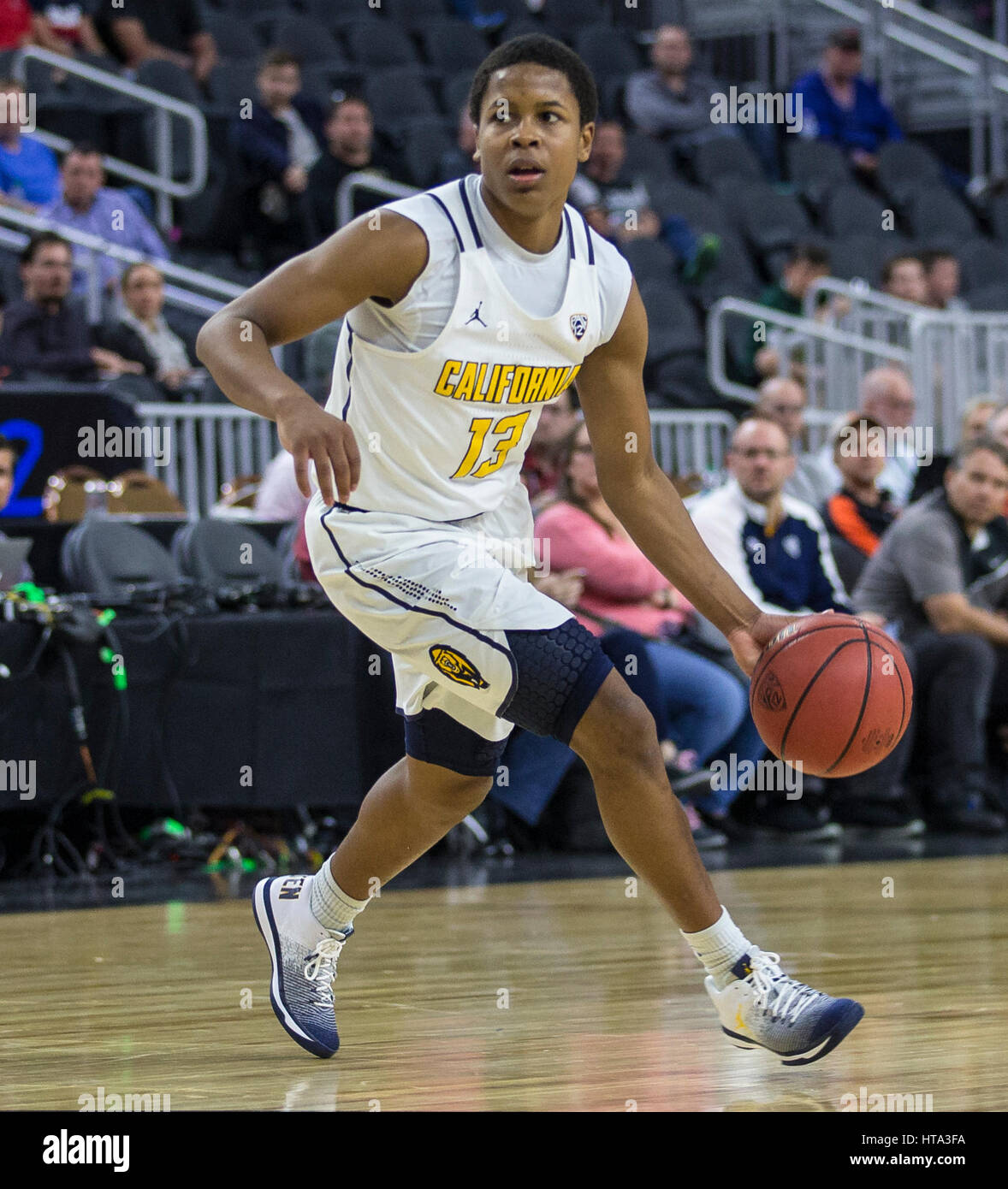 Las Vegas, NV, USA. 07th Mar, 2017. A. Cal guard Charlie Moore (13 ...