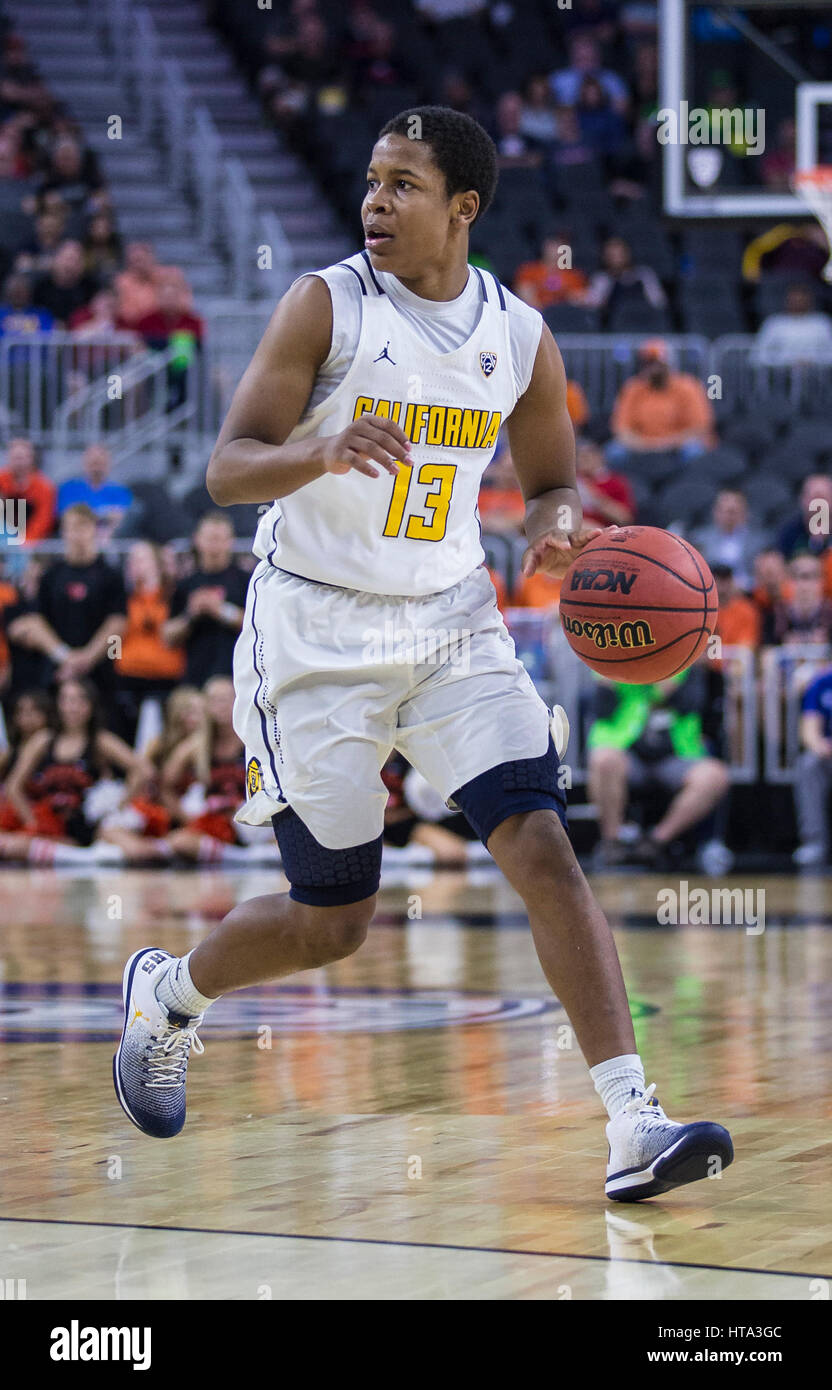 Las Vegas, NV, USA. 07th Mar, 2017. A. Cal guard Charlie Moore (13 ...