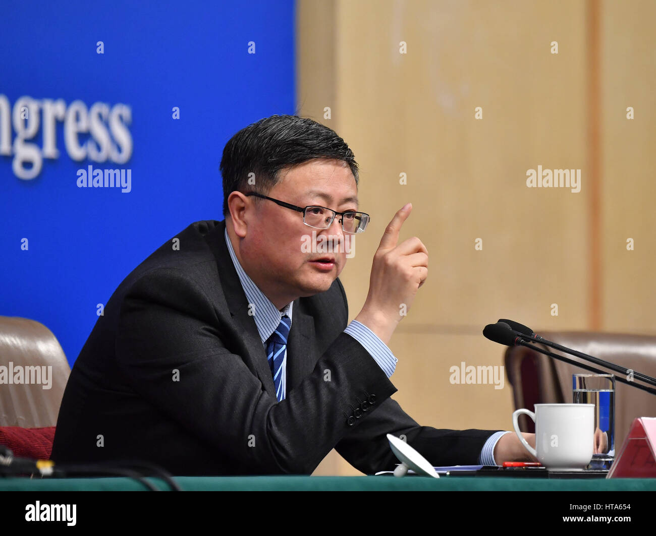 Beijing, China. 9th Mar, 2017. Chinese Minister of Environmental ...