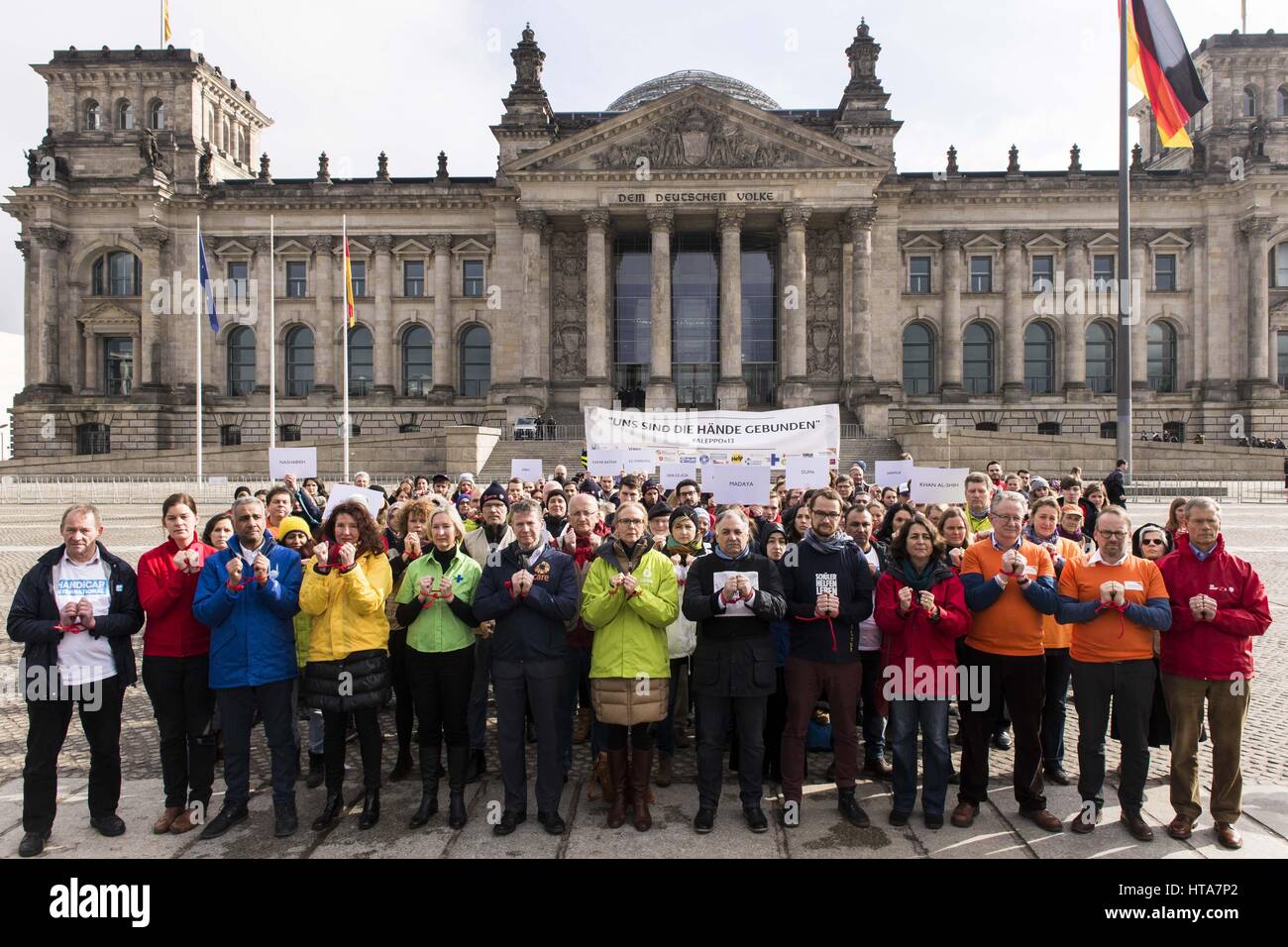 Berlin, Germany. 9th Mar, 2017. Under the motto ''We are hands bound ...