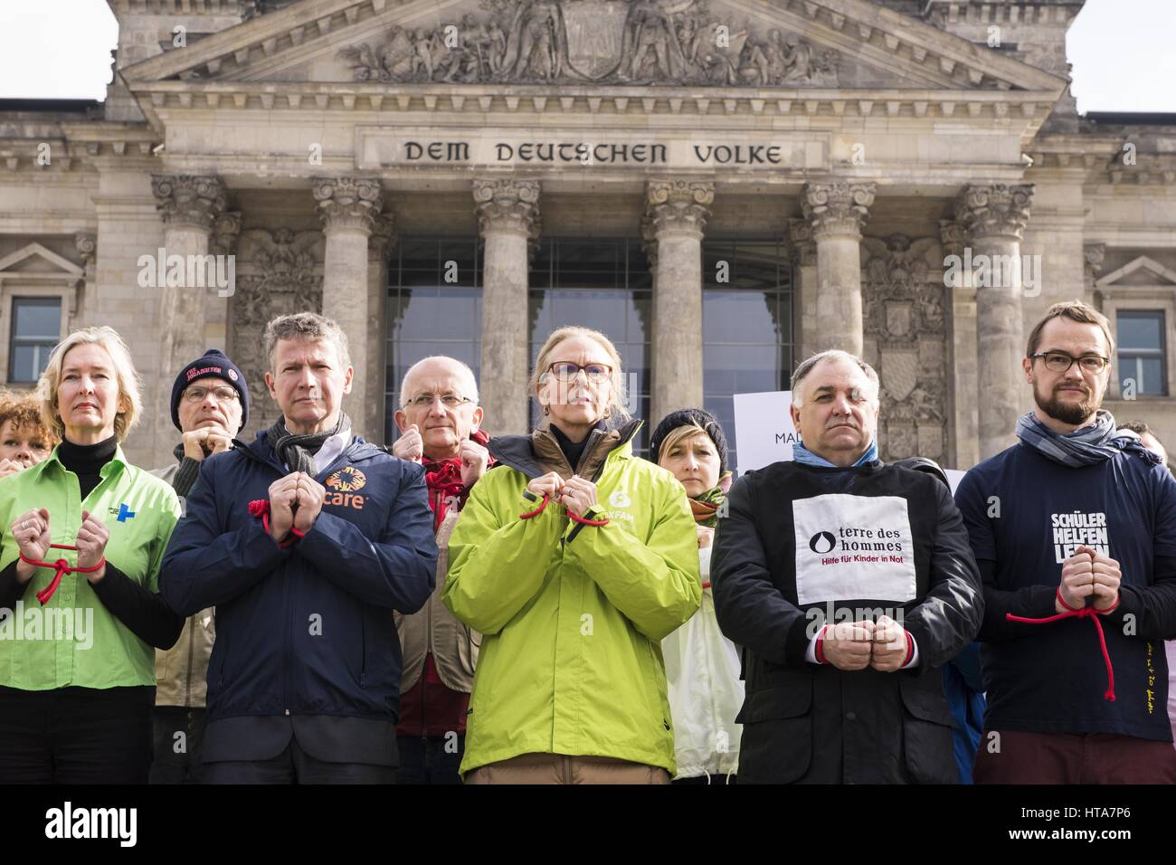 Berlin, Germany. 9th Mar, 2017. Under the motto ''We are hands bound ...