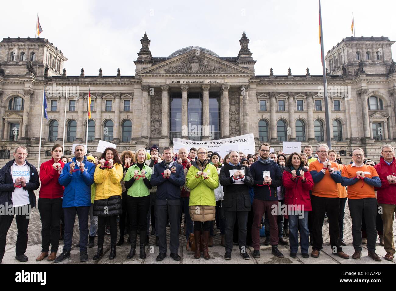 Berlin, Germany. 9th Mar, 2017. Under the motto ''We are hands bound ...