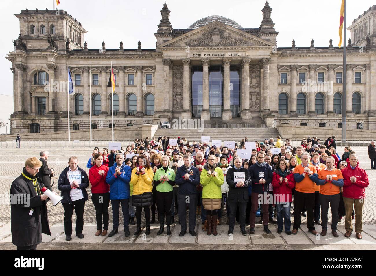 Berlin, Germany. 9th Mar, 2017. Under the motto ''We are hands bound ...