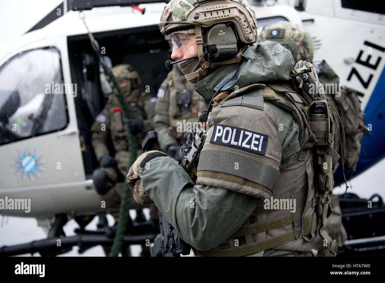 Murnau, Germany. 09th Mar, 2017. Members of the German police's Special ...
