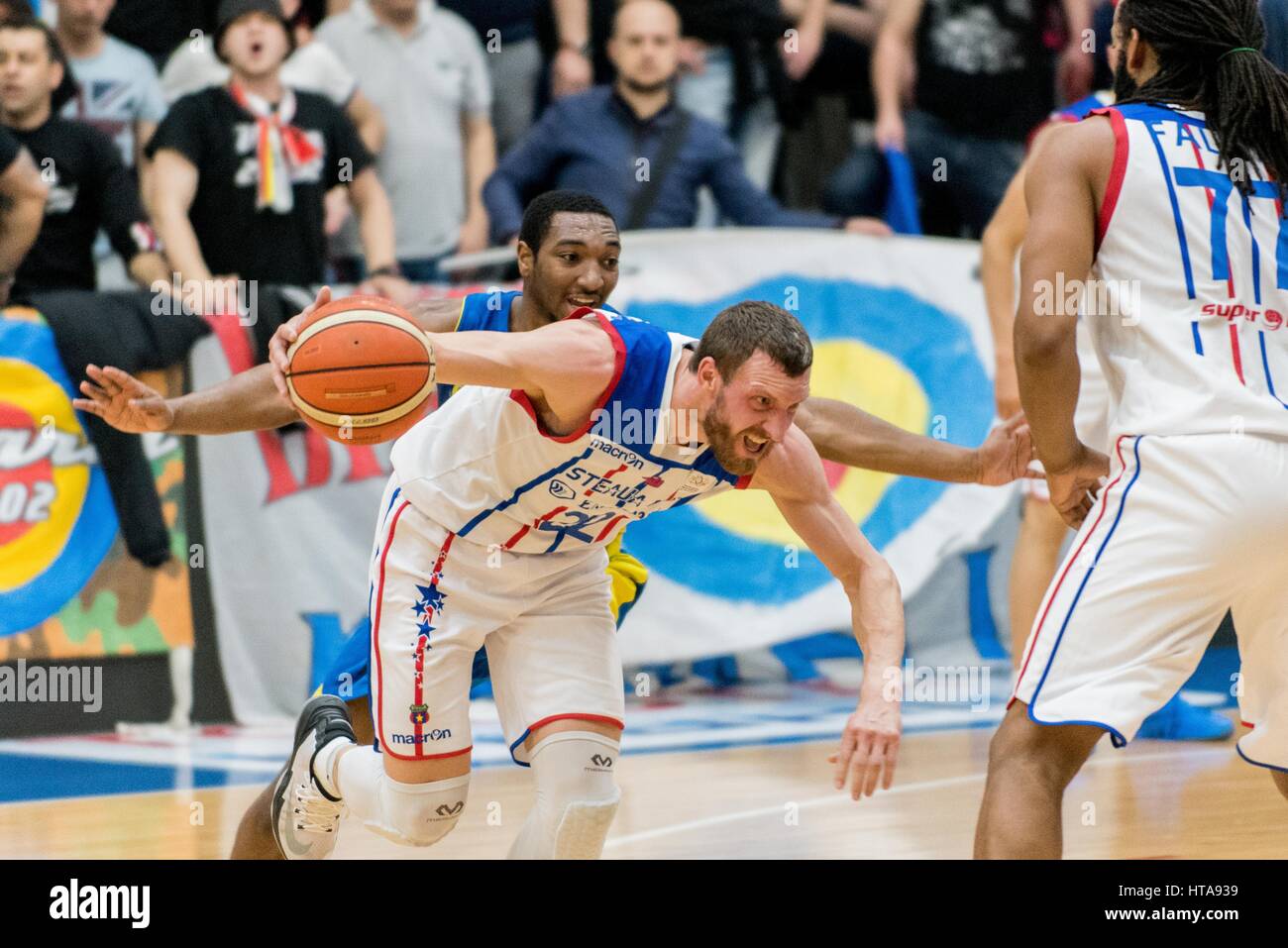 March 8, 2017: Marius Runkauskas #22 of Steaua CSM EximBank Bucharest ...