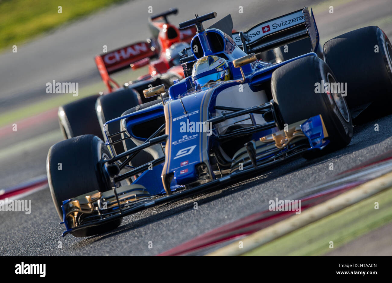 Swedish Formula One pilot Marcus Ericsson of Sauber in action during ...