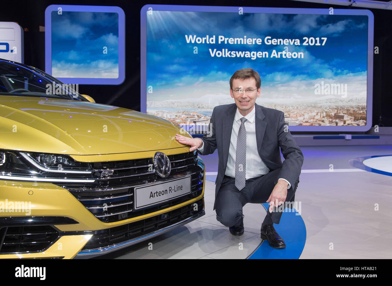 Geneva, Switzerland. 7th Mar, 2017. Frank Welsch, Volkswagen chairman ...