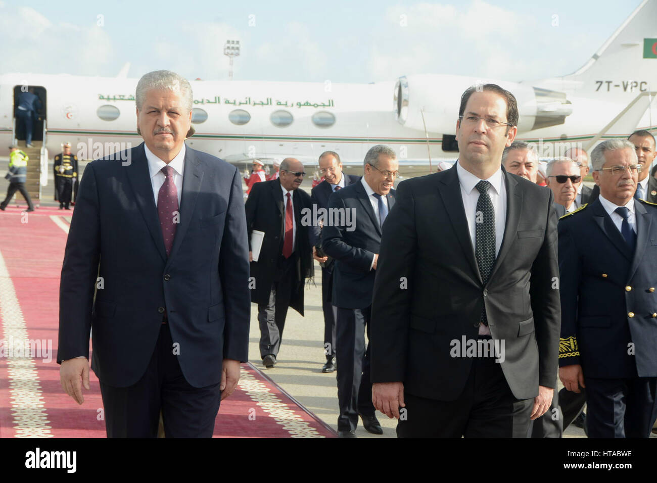 Tunis, Tunisia. 9th Mar, 2017. Tunisian Prime Minister Youssef Chahed ...