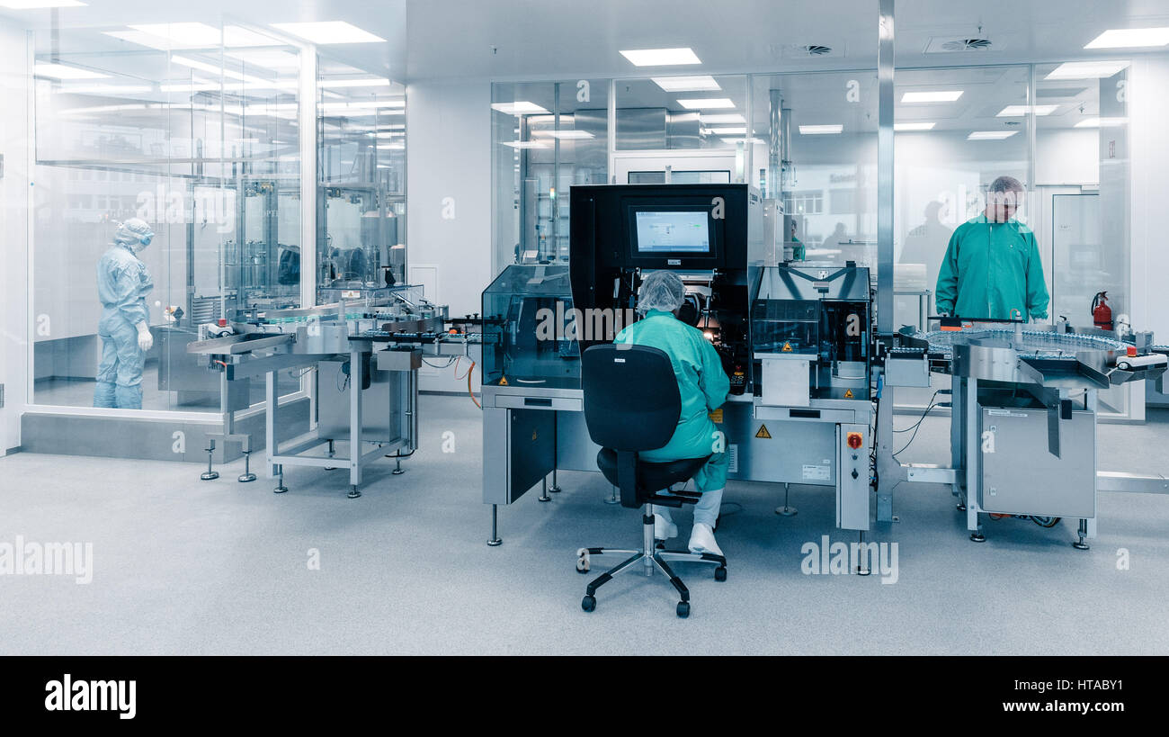 Reinbek, Germany. 2nd Mar, 2017. View of the production lab of the ...