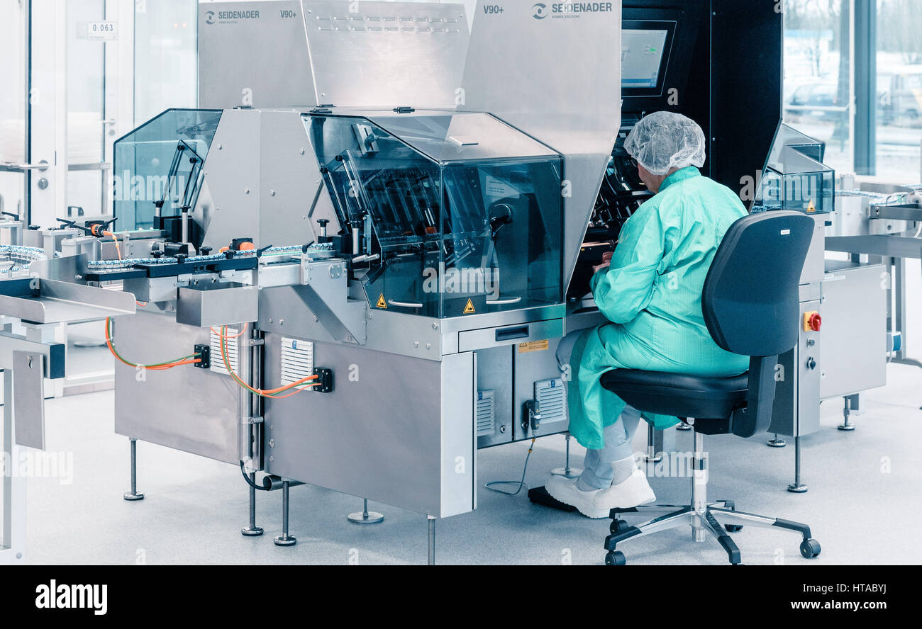Reinbek, Germany. 2nd Mar, 2017. View of the production lab of the ...