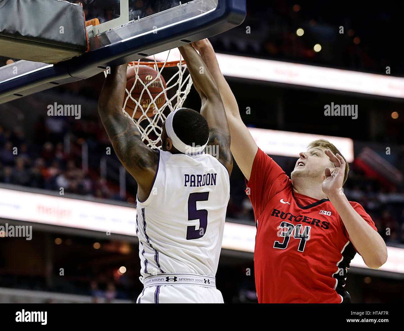 Washington, DC, USA. 9th Mar, 2017. Northwestern Wildcats C #5 Dererk ...