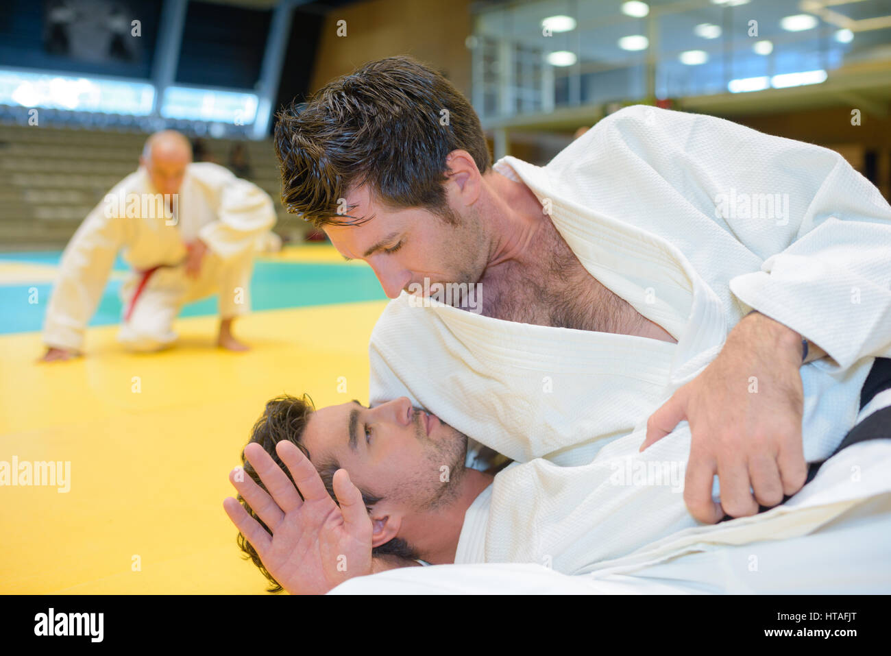 at karate practice Stock Photo - Alamy